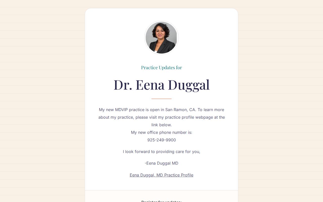 Dr. Eena Duggal MD